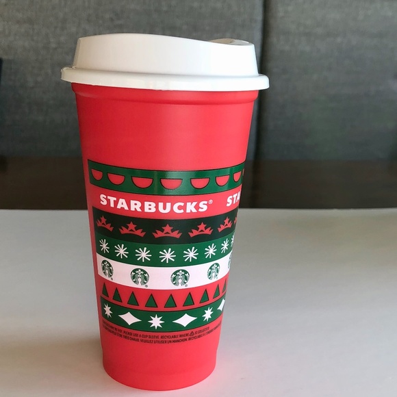 Starbucks | Kitchen | Starbucks Reusable Holiday Christmas Cup With Lid ...
